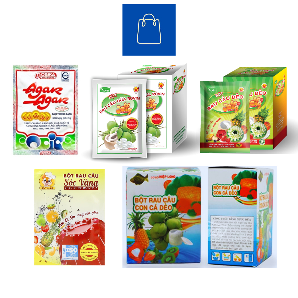 Jelly Powder for Fish, Yellow Squirrel, Dovin Coconut & Crispy Agar ...