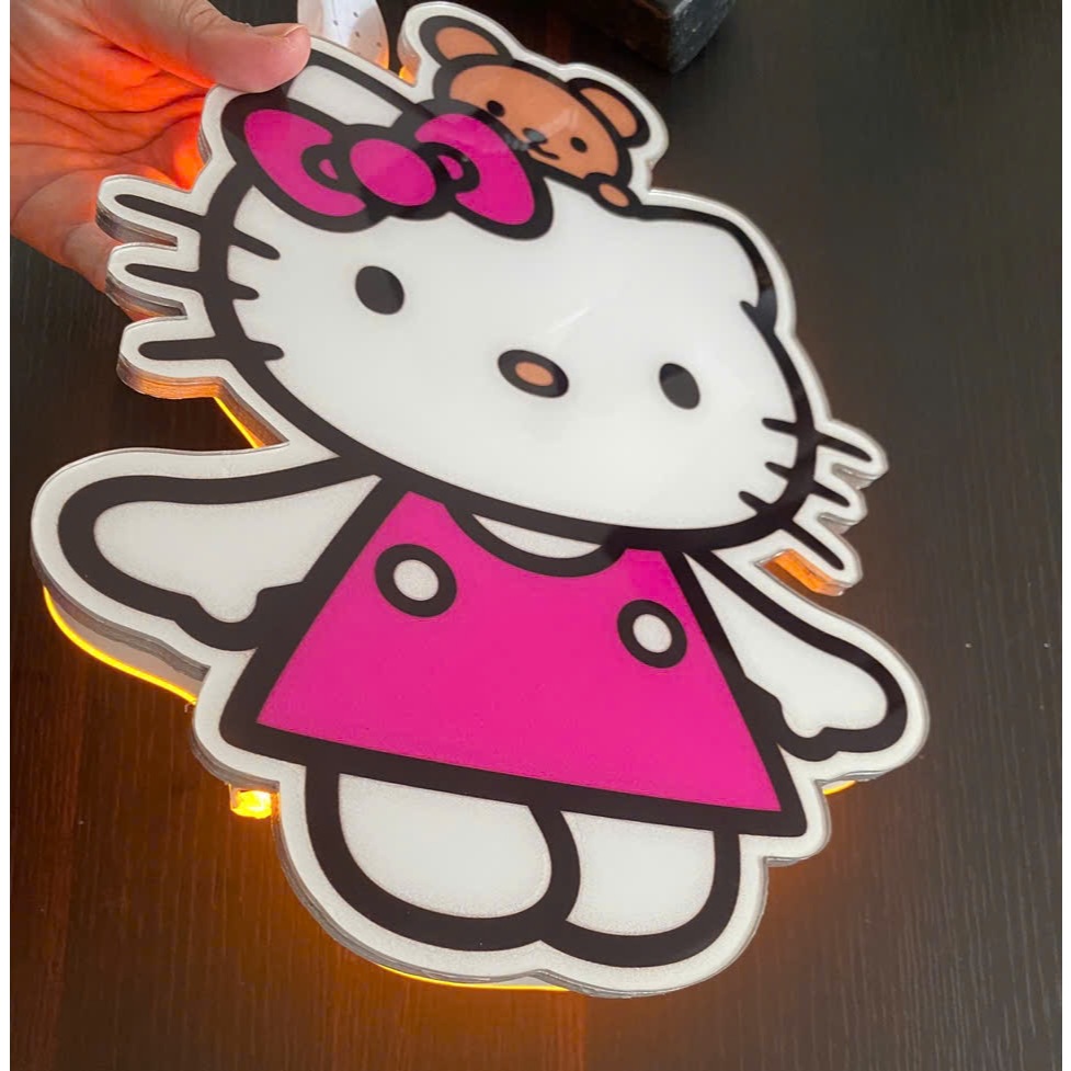 HELLO KITTY LED WALL LIGHT - Mirror Painting - Home Decoration | Shopee ...