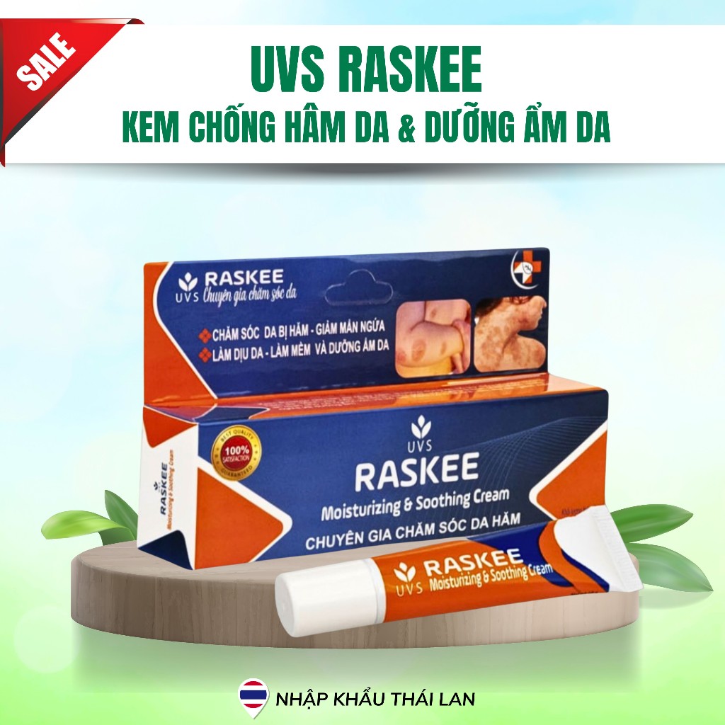 Raskee UVS Cream Helps Care for Rashes and Itchy Skin - Tube/10g ...