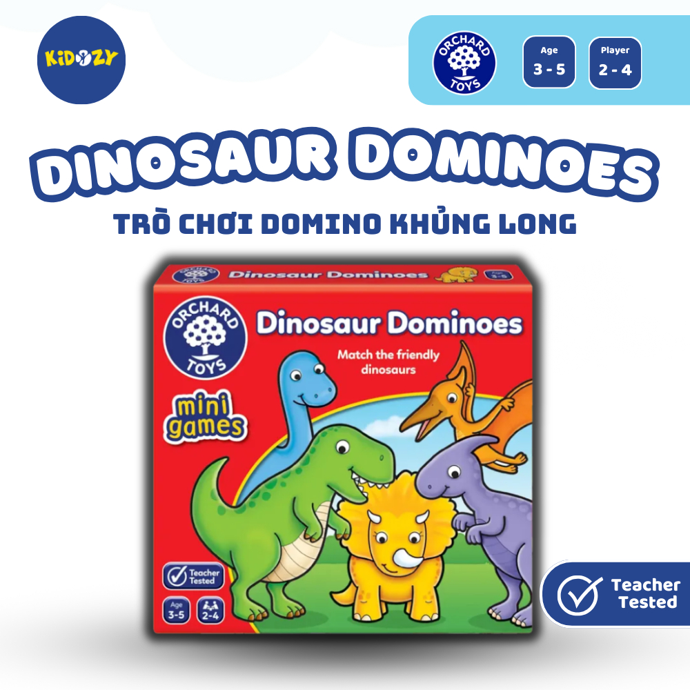 Dinosaur Dominoes intellectual game helps children recognize colors and ...