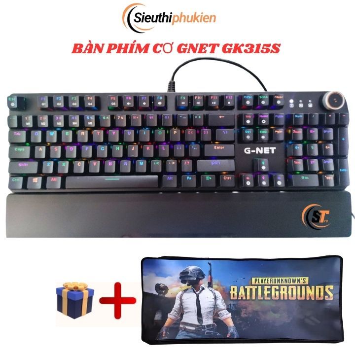 Gnet GK315S Mechanical Keyboard LED RGB Optical Switch + Free large ...
