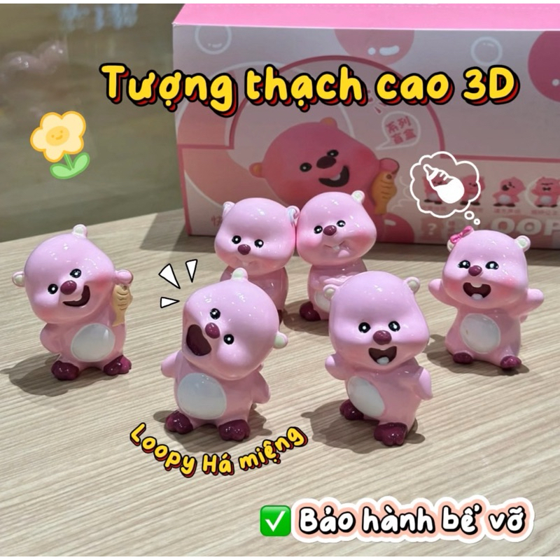 Mini Loopy Plaster Statue of Cartoon Characters Blind Box Study Desk ...