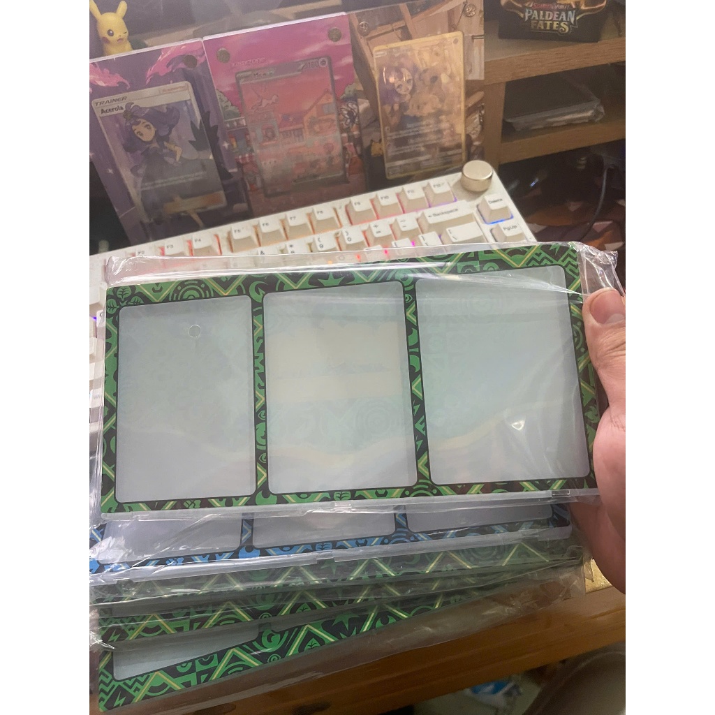 Pokemon, Onepiece, Dragon Ball Card Display Frame with 3 compartments ...