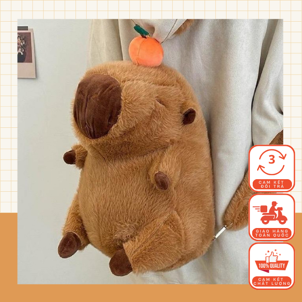 Cute Capybara Teddy Bear Backpack | Shopee Singapore