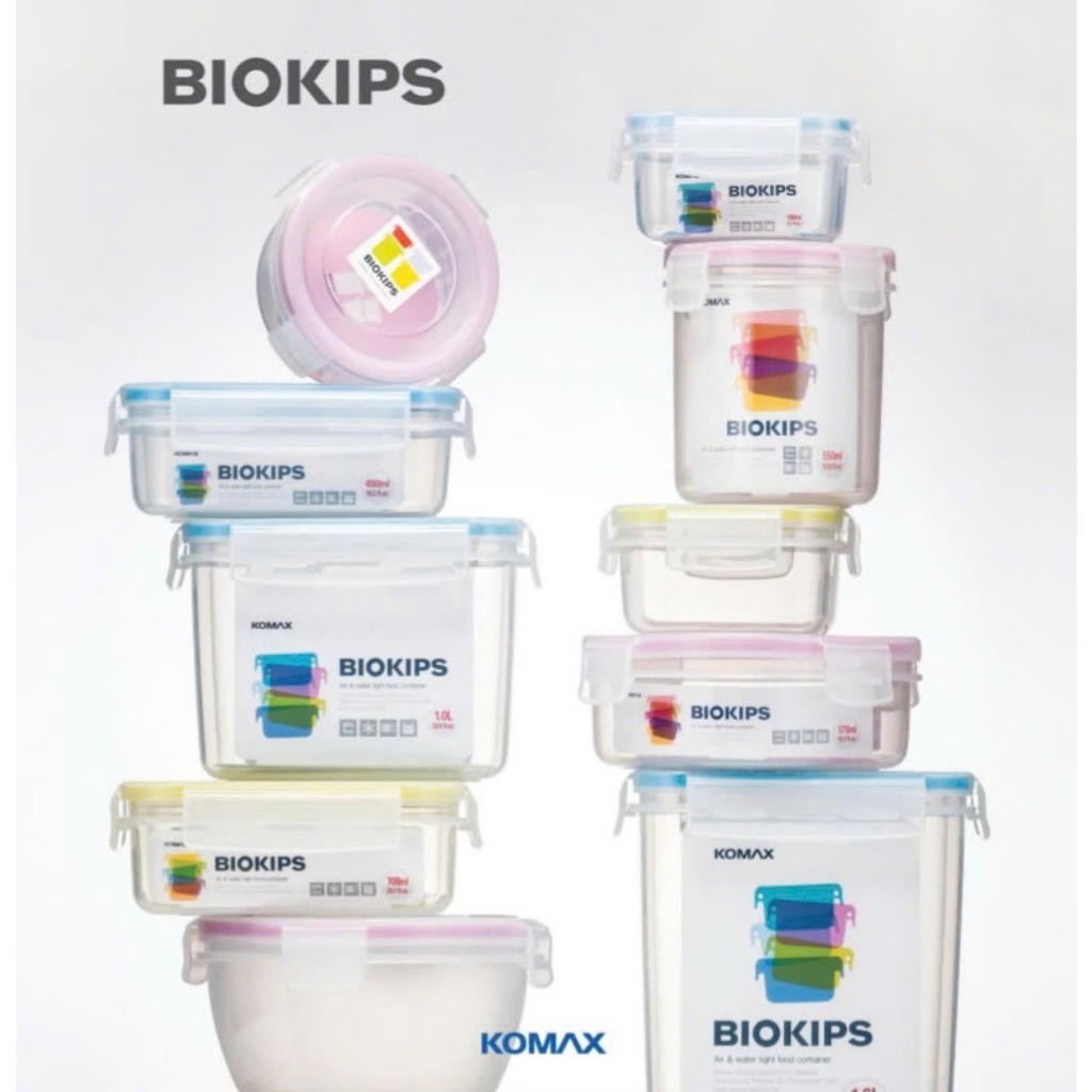 Biokips Komax rectangular plastic food box imported from Korea 900ml 1L ...