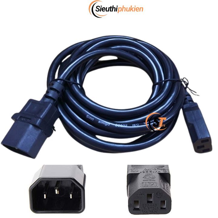 Pc power cord extension cord 1 male 1 female 3m long with genuine ...