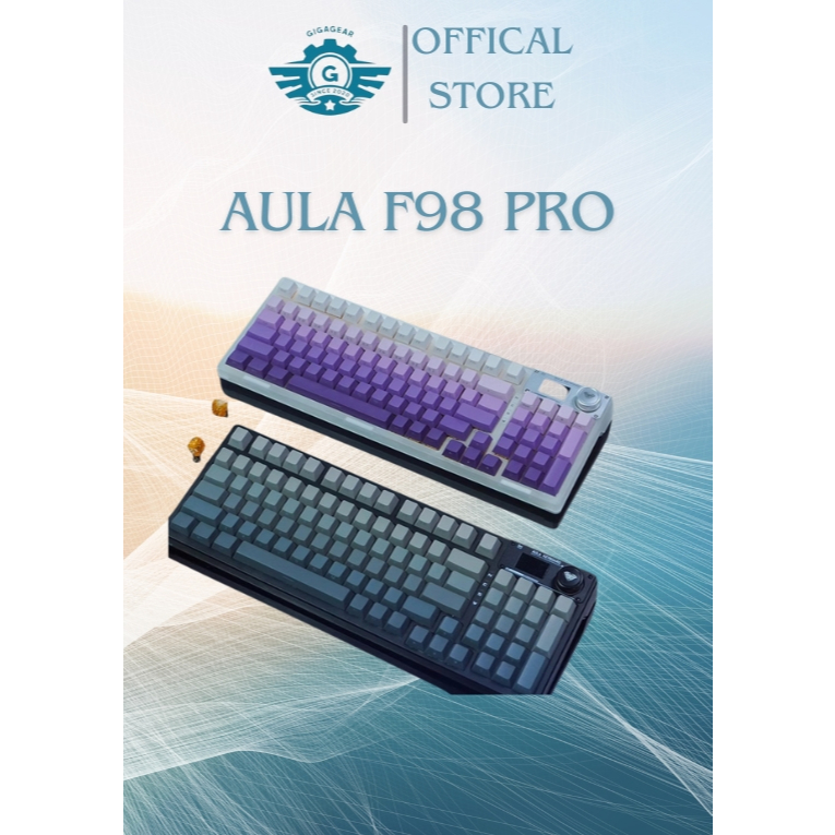 Aula F98 Pro V2 Mechanical Keyboard, Silent Switch, 98 Fullsize Keys, 3 ...