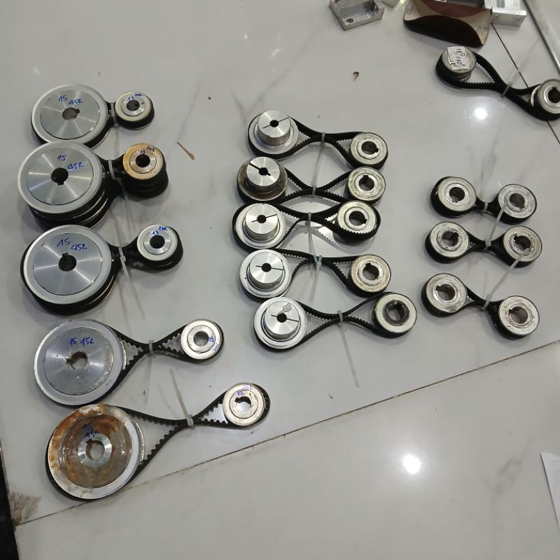 [S5M] combo of 2 tooth pulleys + 5-step tooth belt, 10mm version ...