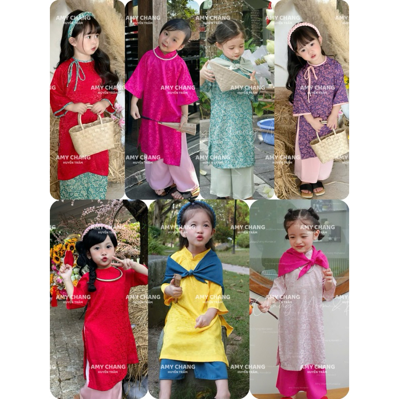 Amy Chang Shop Girls' Ao Dai Set CNY 2025 Modernized Ao Dai for Girls ...