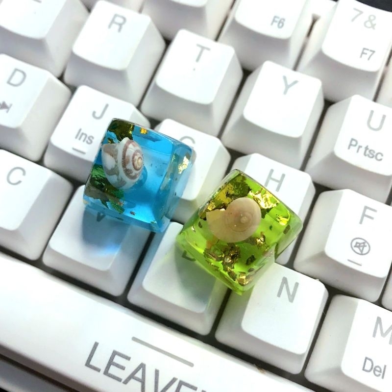 [GK] Snail shell Keycap with gold leaf effect through led Profile SA ...
