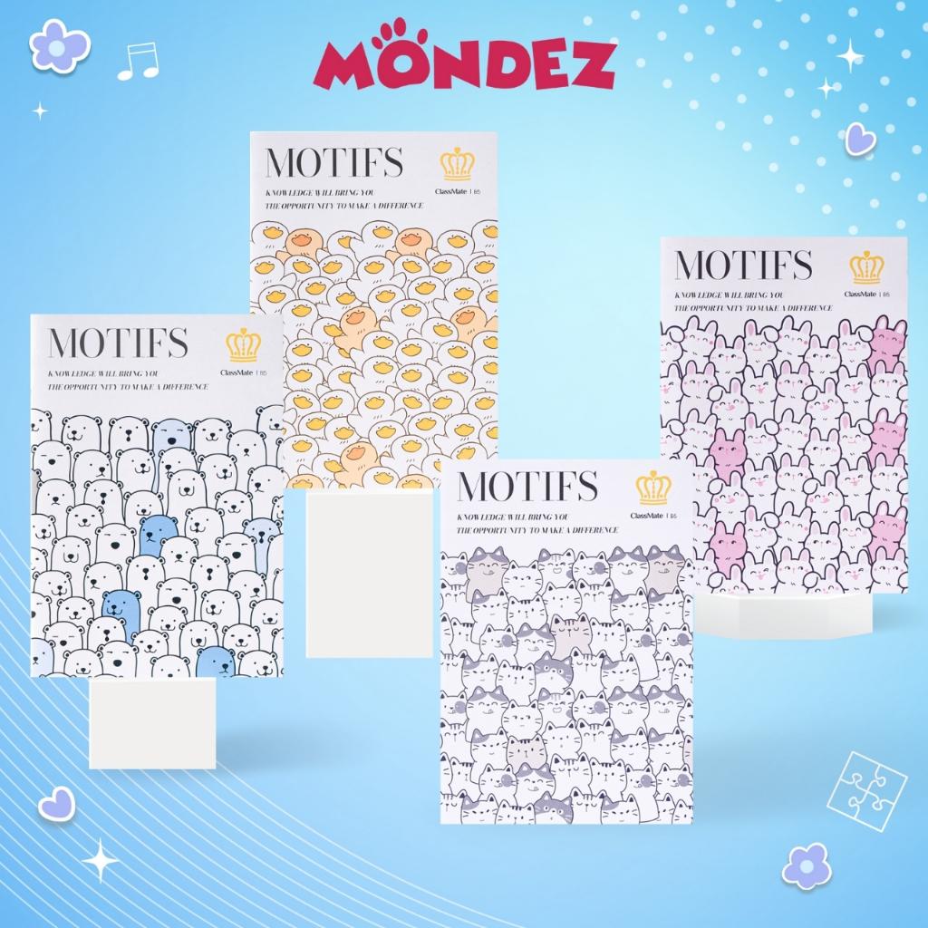 CLASSMATE MOTIFS Horizontal Notebook B5 72 Pages Cute Pictures for ...