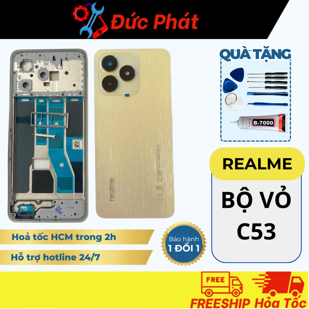 REALME C53 Replacement Case Set (frame, frame, back, cam, sim, keys ...