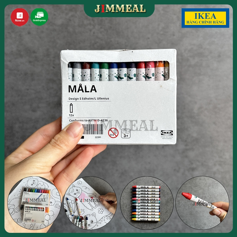 [Genuine] [IKEA] Set of 12 Crayons for Children to Practice Drawing ...