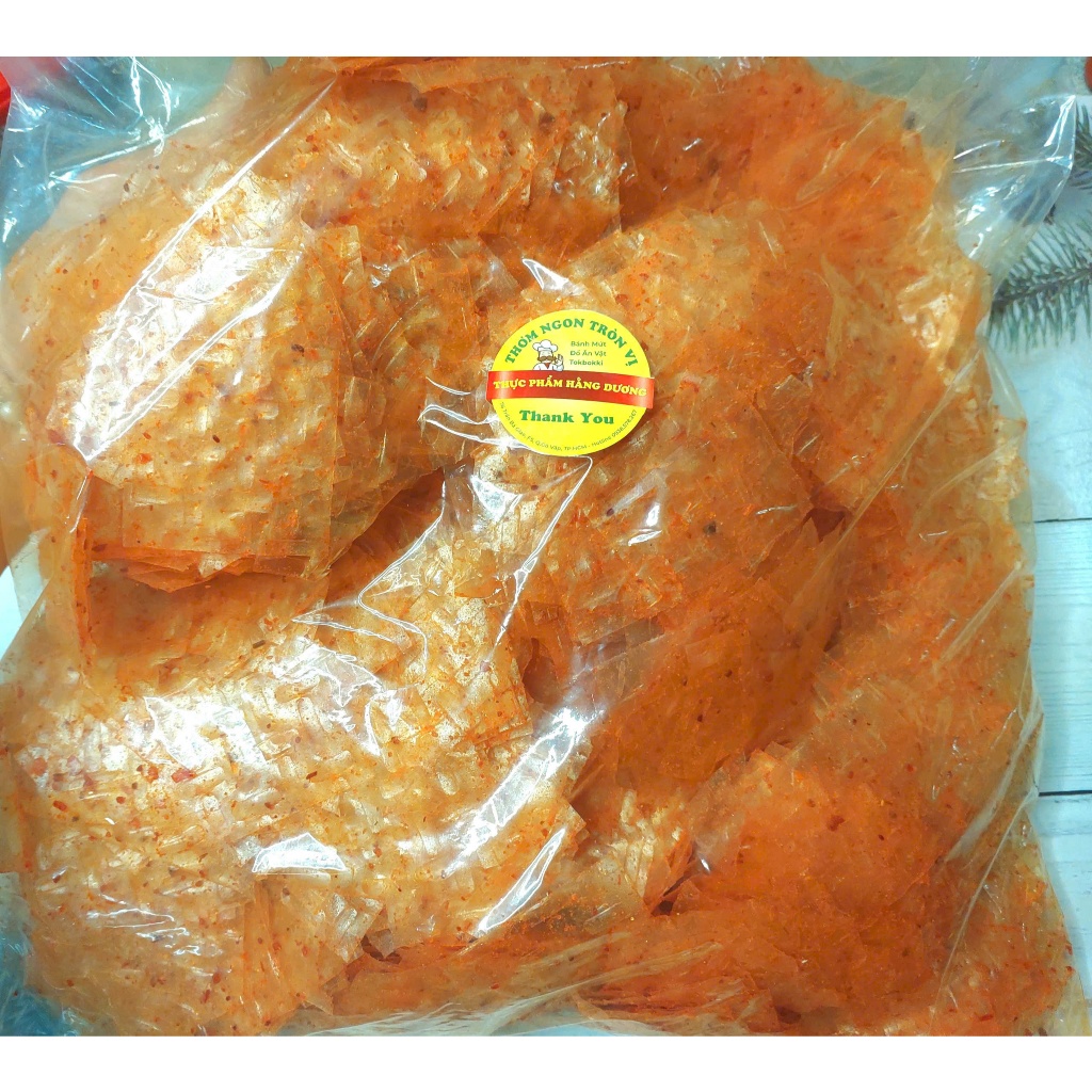 SA 1kg of rice paper mixed with dried garlic satay, extremely delicious ...