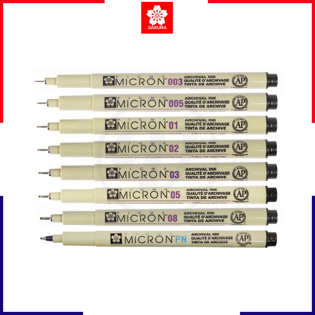 [VIHAND] Sakura Pigma Micron technical drawing line pens of all sizes ...