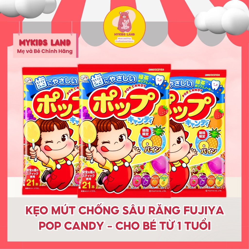 [DATE September 2025] FUJIYA POP CANDY Japanese Anti-Cavity Lollipop ...
