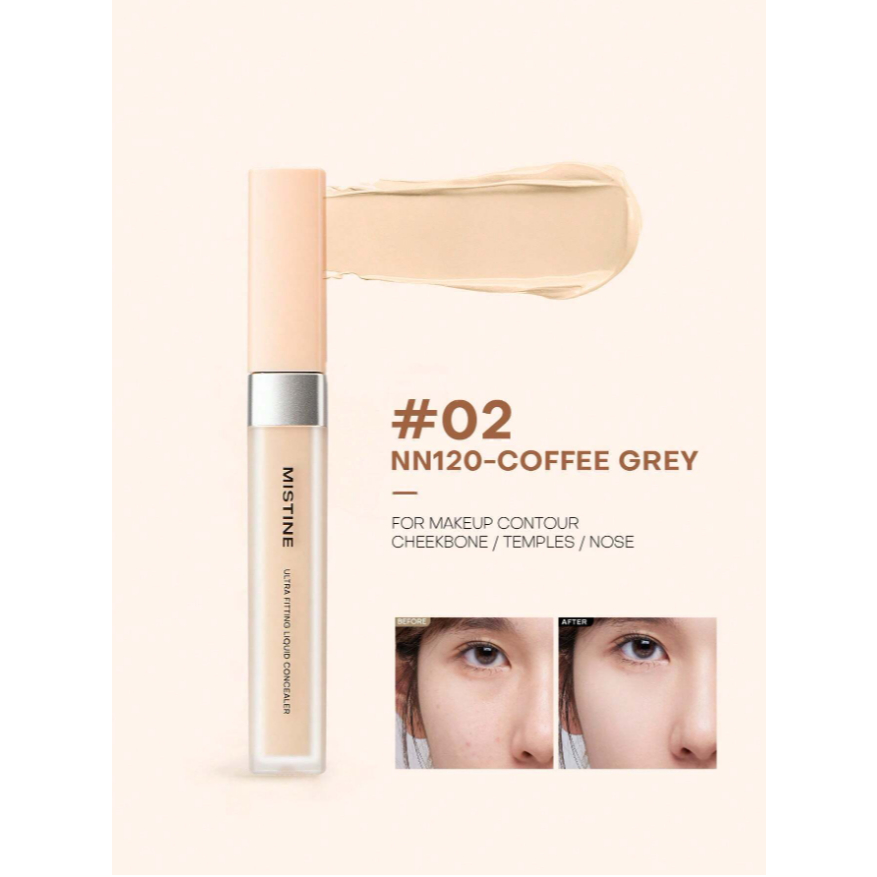 Mistine Liquid Concealer 6.5ml Long Lasting Soft Matte Effect | Shopee ...