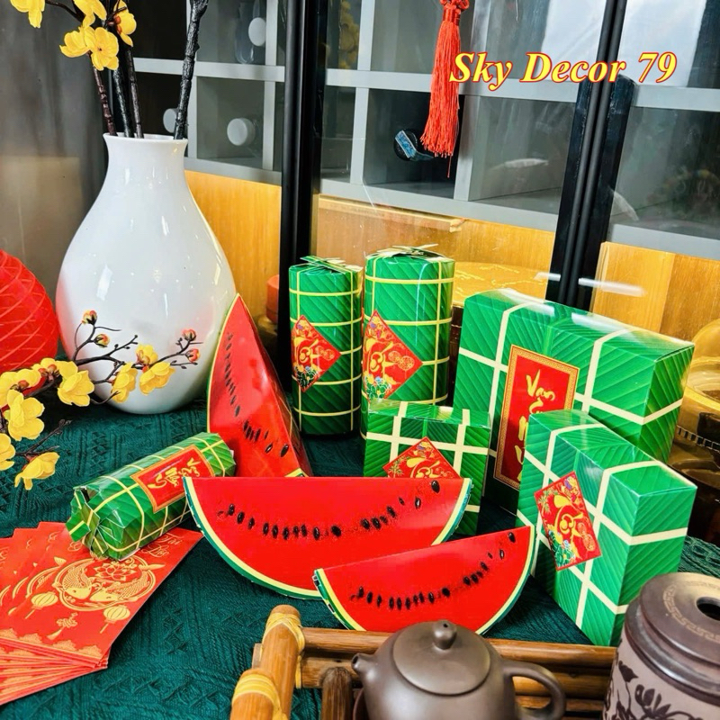 Traditional Model of Chung Cake, Tet Cake, Watermelon for Tet ...