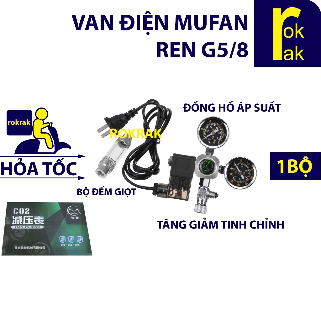 Electric VALVE | Mufan aquatic MECHANICAL VALVE with thread G5/8 CO2 Automatic Opening and ...