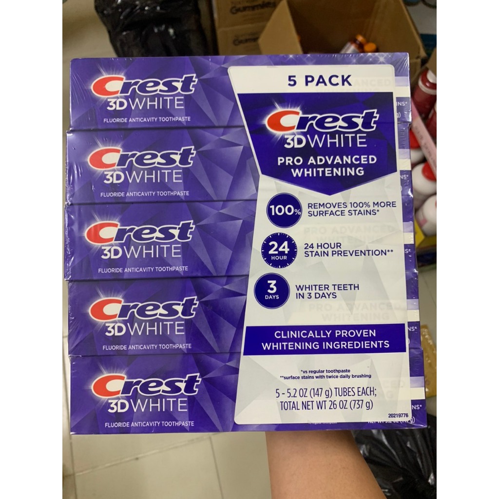 Date 5/27 - Lot of 5 tubes of Crest 3D White Advanced Triple Whitening ...