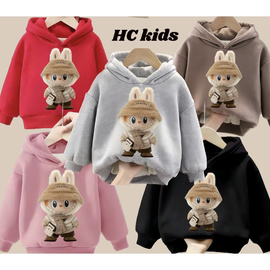 Labubu Hoodie sweatshirt 14-45kg made of cotton felt with sharp labubu ...