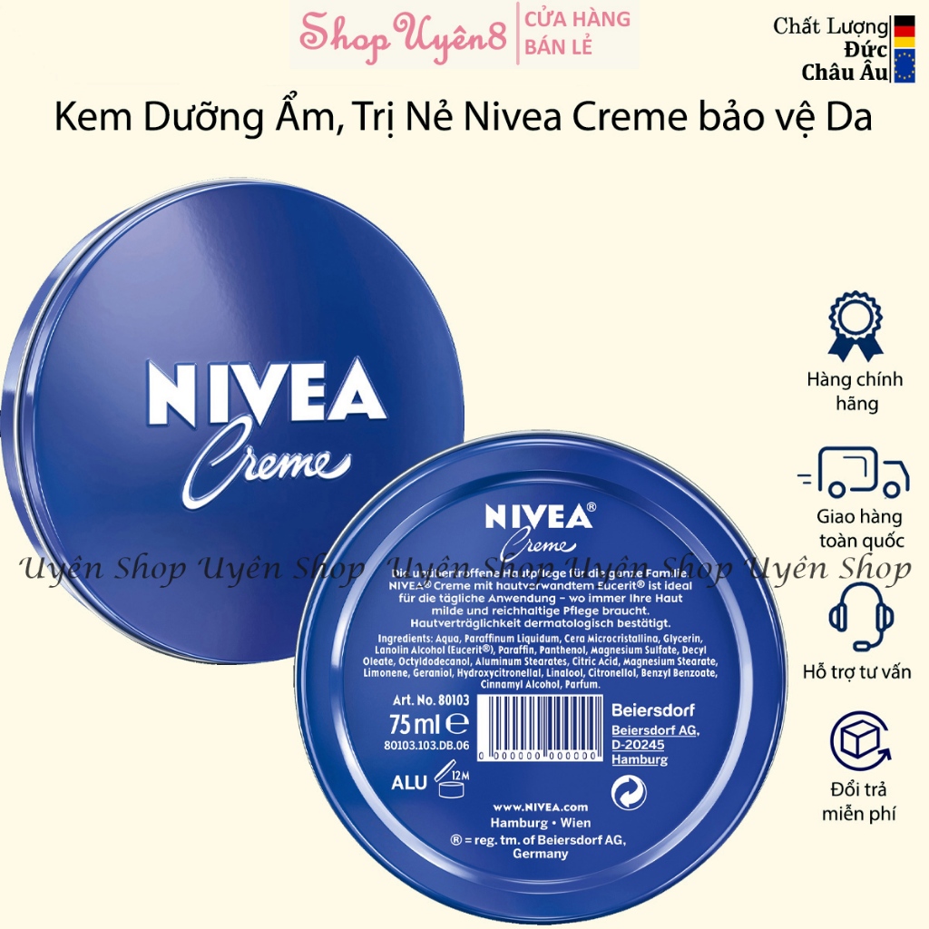 Nivea Creme Anti-Chapped Skin Cream & Moisturizes, protects and helps ...