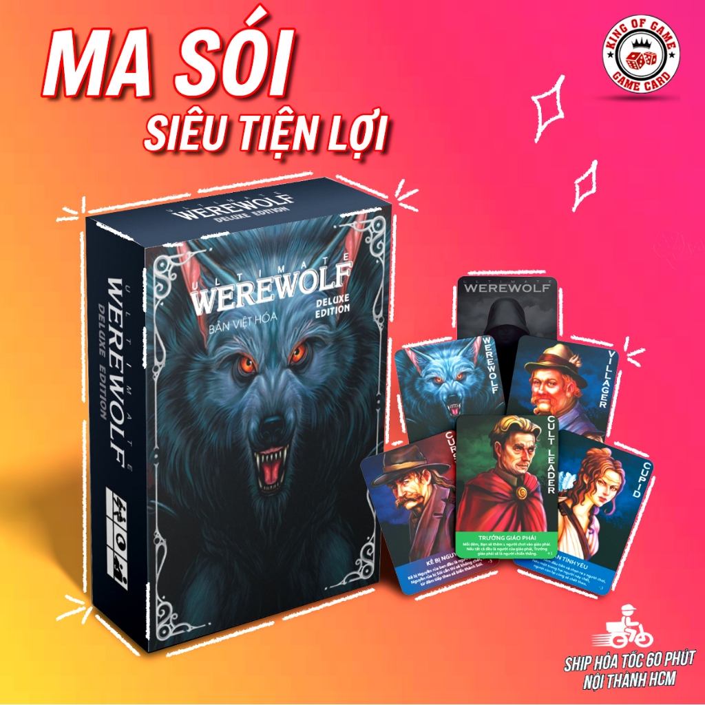 Basic Vietnamese Werewolf Cards + Expanded 27 Cards, 55 Cards, 70 Thick ...