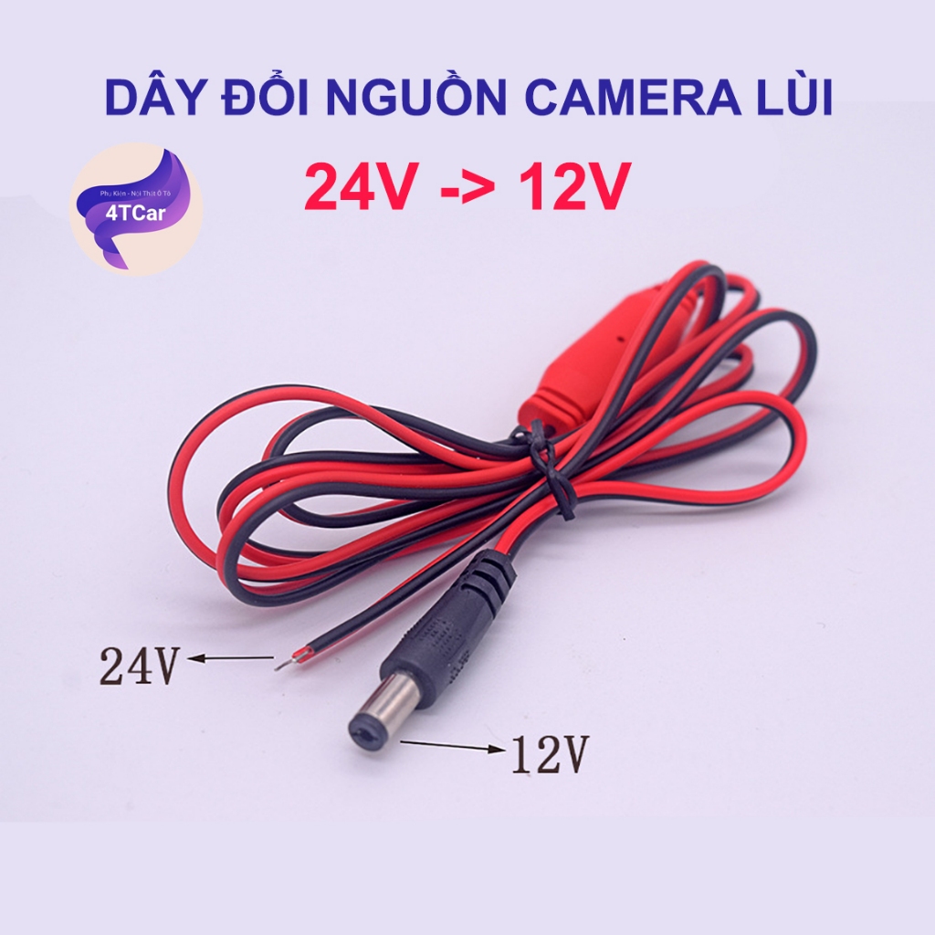 Power adapter cord for reverse cameras from 24V to 12V | Shopee Singapore