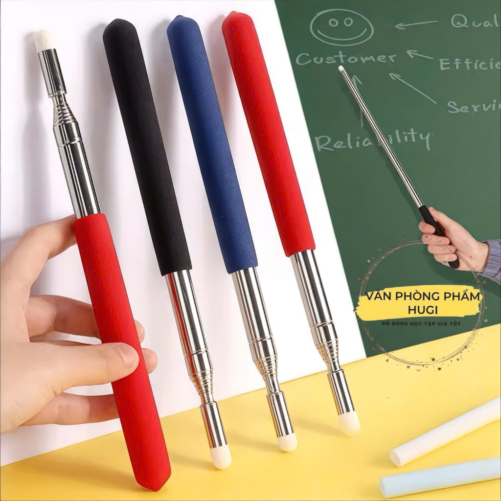 Retractable and extendable felt-tipped whiteboard pointer, teaching aid ...
