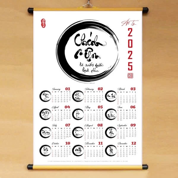 Mindfulness Calligraphy Wall Calendar 2025 - Size 40 x 60 cm | Shopee ...