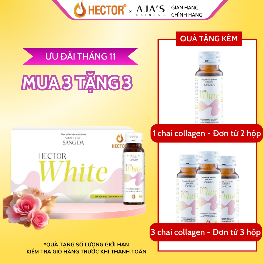 Hector White skin brightening drink box of 10 bottles (10 x 50ml ...