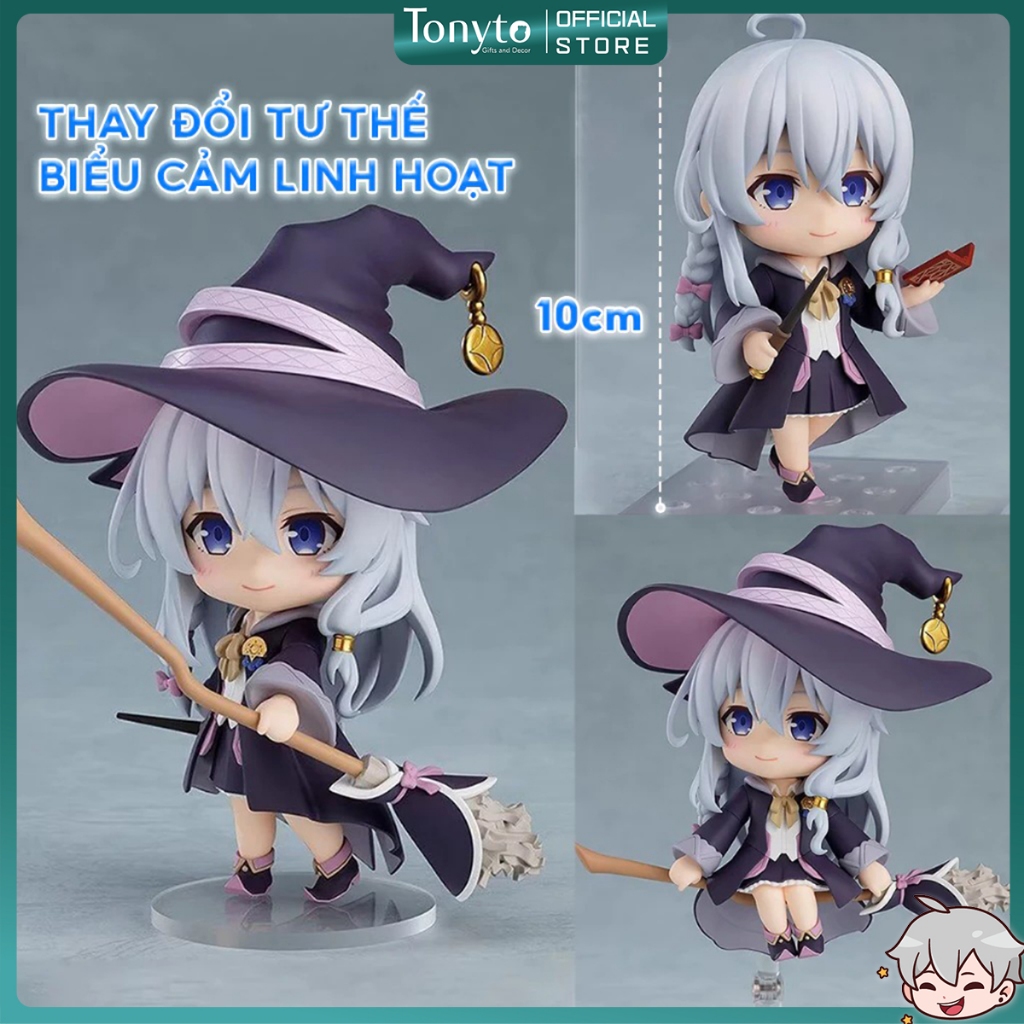 Elaina Witch Nendoroid Chibi Figure 10cm High - Lovely Female Chibi ...
