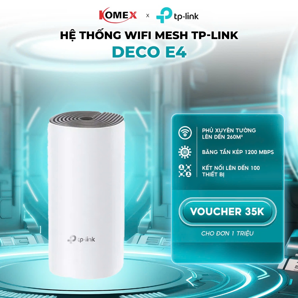Tp-link Deco E4 Mesh WIFI system with stable indoor WIFI amplification ...