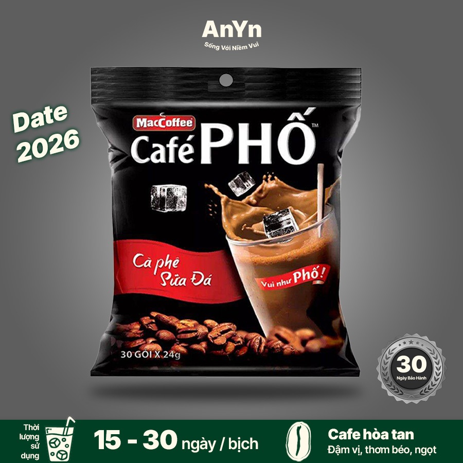 Cafe Pho bag of iced milk coffee - 720g bag x 30 packs x 1 pack of 24g | Shopee Singapore