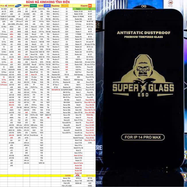 Oppo Reno 11F kingkong electrostatic tempered glass (Combo box of 10 ...