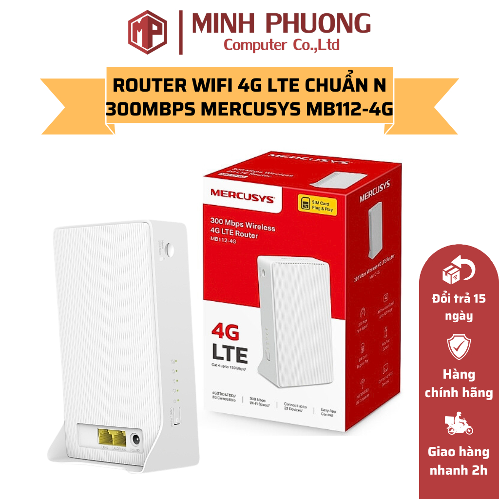 MERCUSYS MB112-4G 300Mbps Wireless N Wifi Router | Shopee Singapore