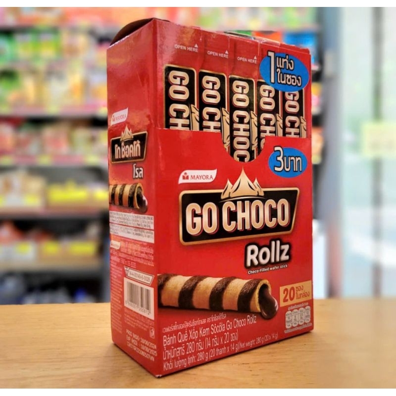 GO CHOCO Rolls Chocolate Waffles 280g | Shopee Singapore
