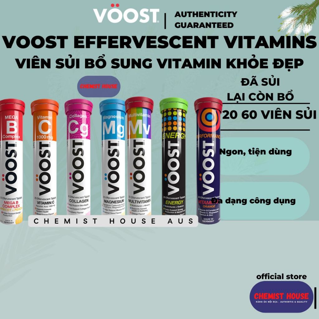 [20 V] VOOST Effervescent Vitamins Effervescent Tablets Comprehensive ...