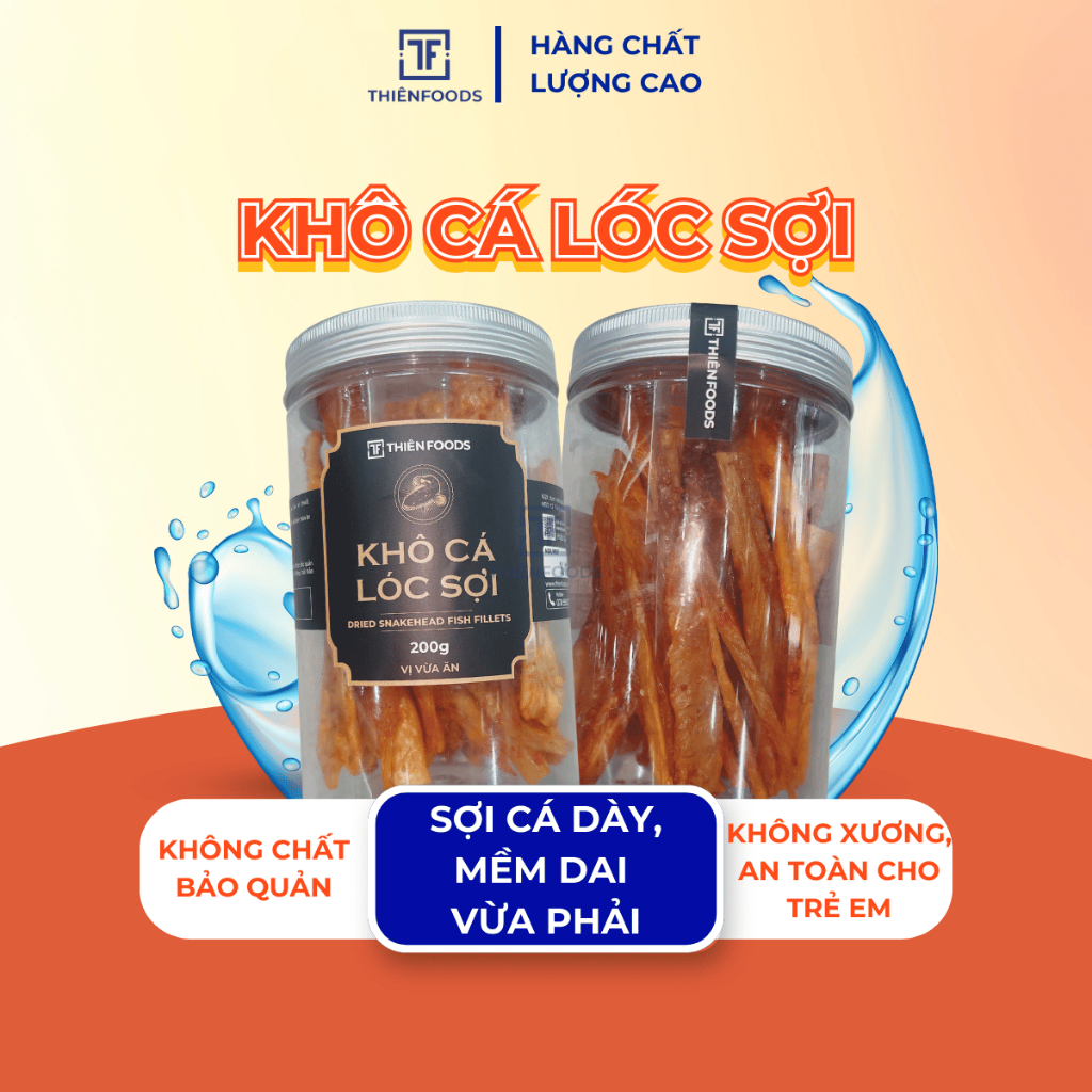 Thien Foods dried snakehead fish - Dried snakehead fish fillets, thick ...