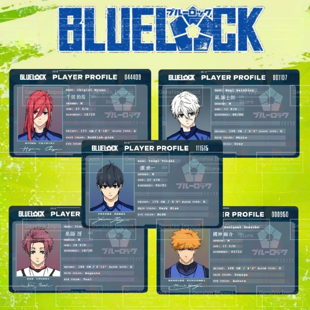 Blue Lock character card ID photo | Shopee Singapore