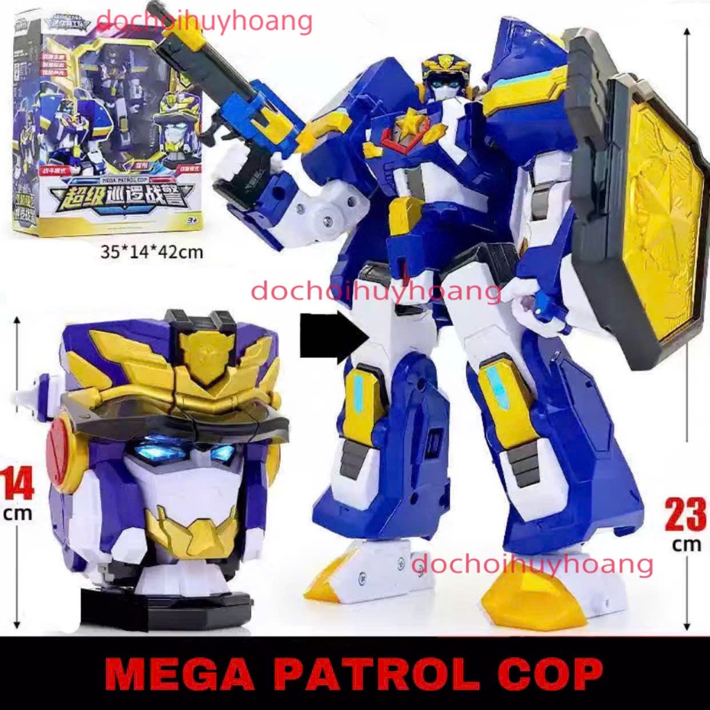 Miniforce 6 super police Patrol robot toy Mega Patrol Cop superhero ...