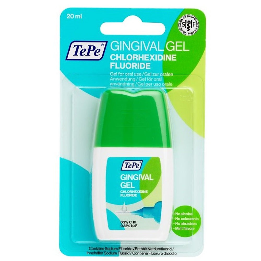 Fluor and Chlor Gel placed in the gum area to prevent gingivitis ...