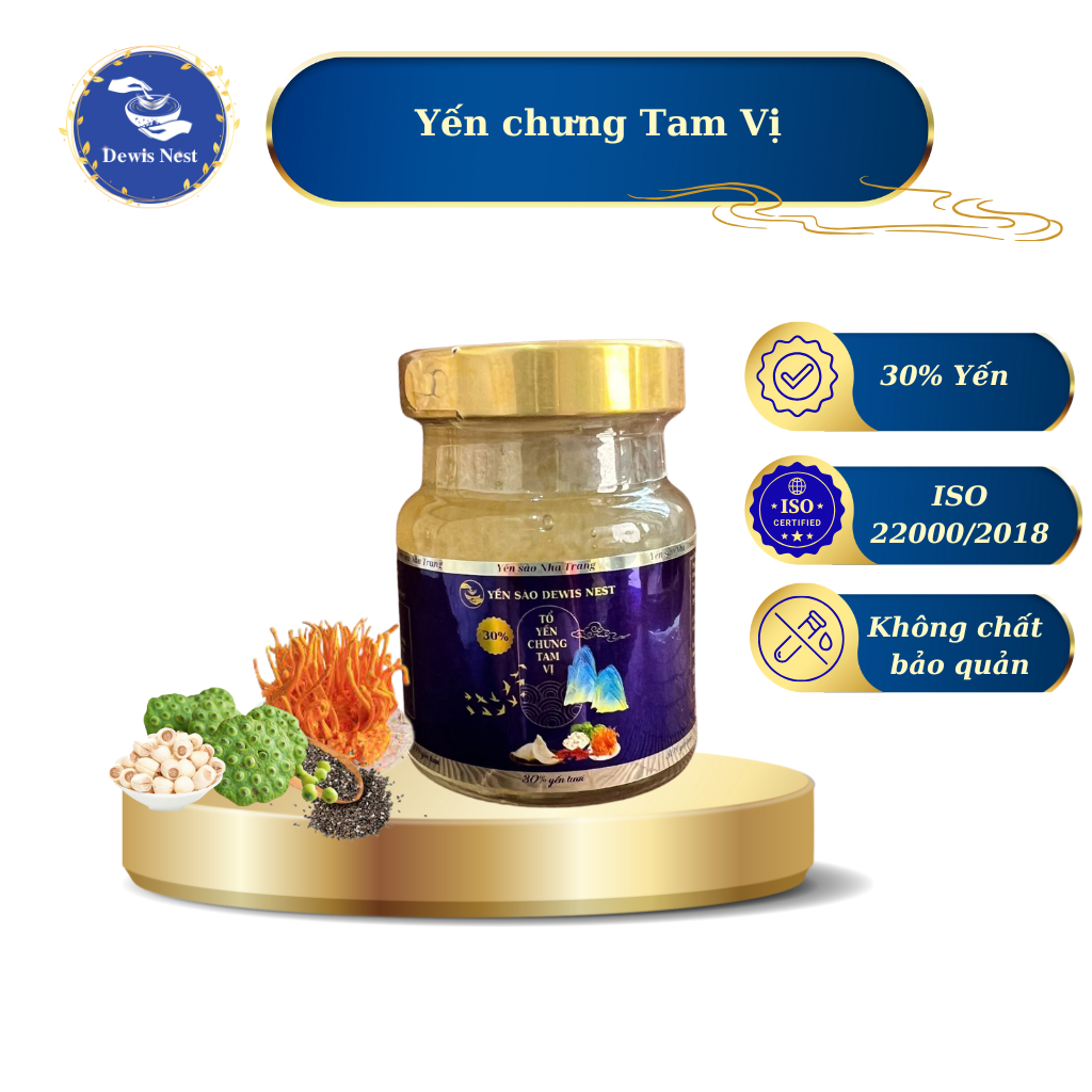 Pre-cooked Bird's Nest Dewis Nest bird's Nest jar 70ml 30% Premium three-flavored bird's Nest ...