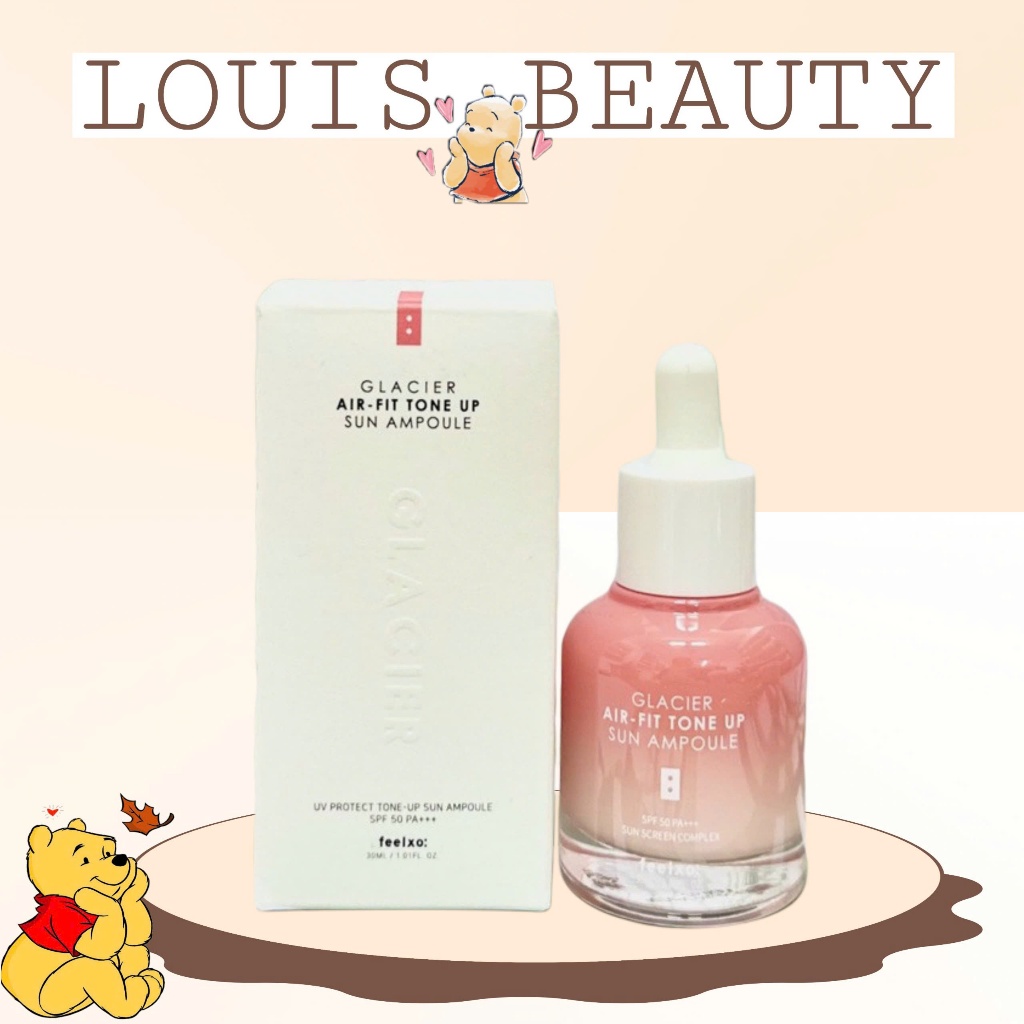 Feelxo Glacier Air-Fit Tone Up Sun Ampoule SPF50+/PA+++ 30ML, Pink Tone ...