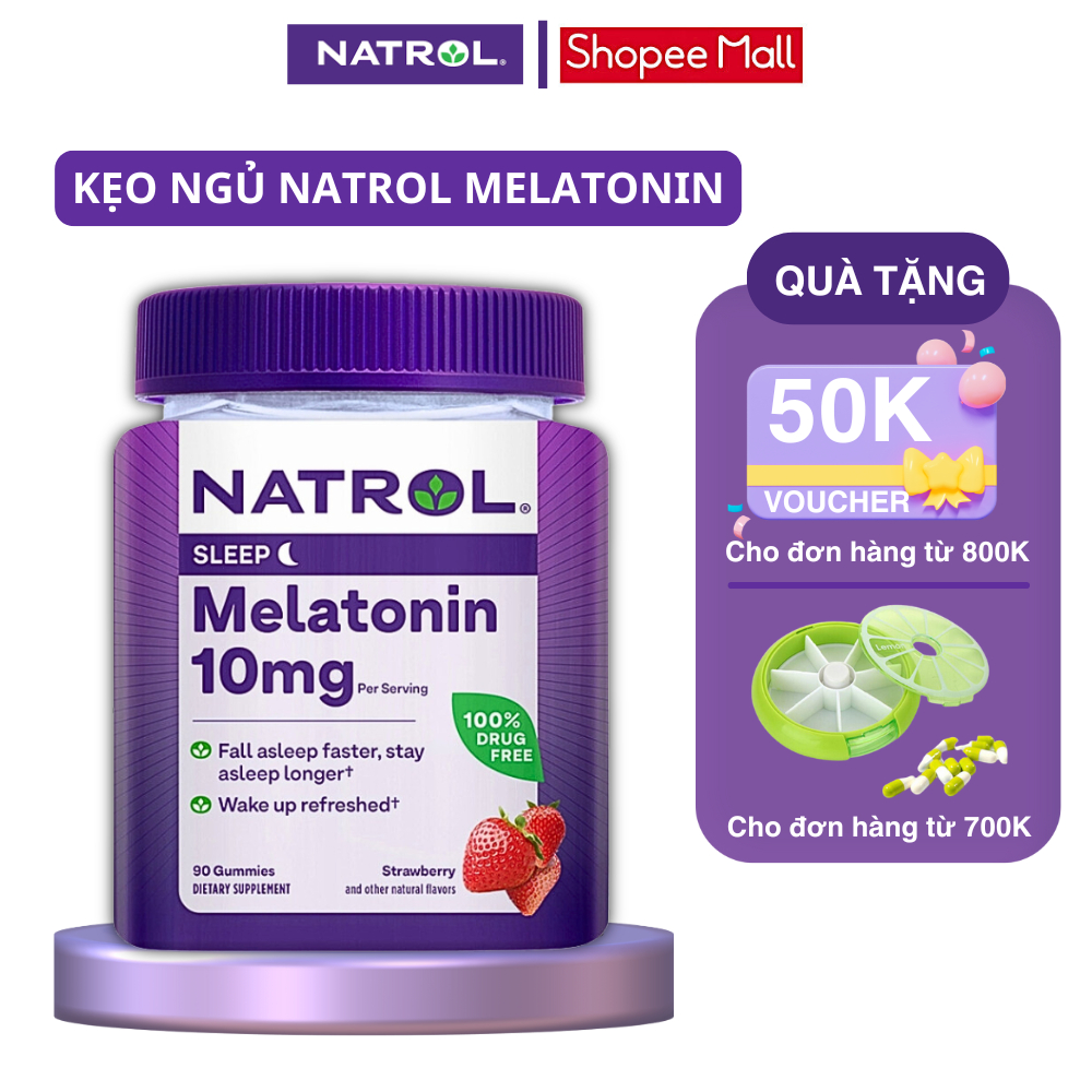 Natrol Melatonin Gummies 10mg helps sleep better, helps refresh the ...