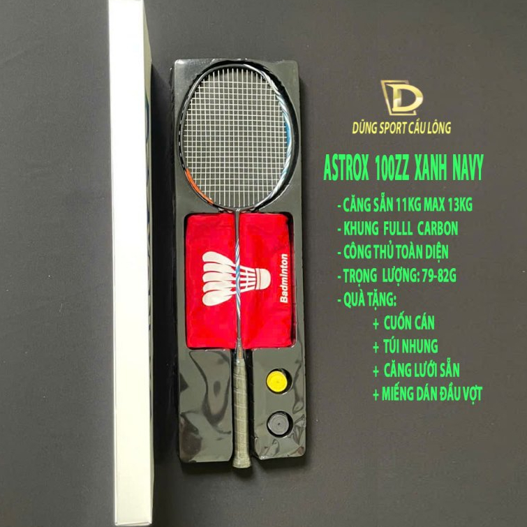 Yonex Astrox 100ZZ Badminton Racket Navy Blue Beautiful Edition Full Box Pre-Stretched 11kg max ...