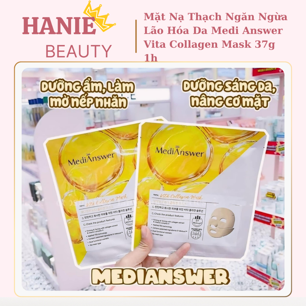 Medi Answer Vita Collagen Mask 37g 1h | Shopee Singapore