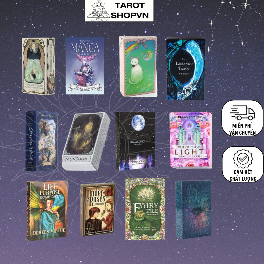 Basic Tarot Deck Monsoon, Life, Roses, Moonology, Rebeca, Ethereal, Manga - Tarotshop | Shopee ...