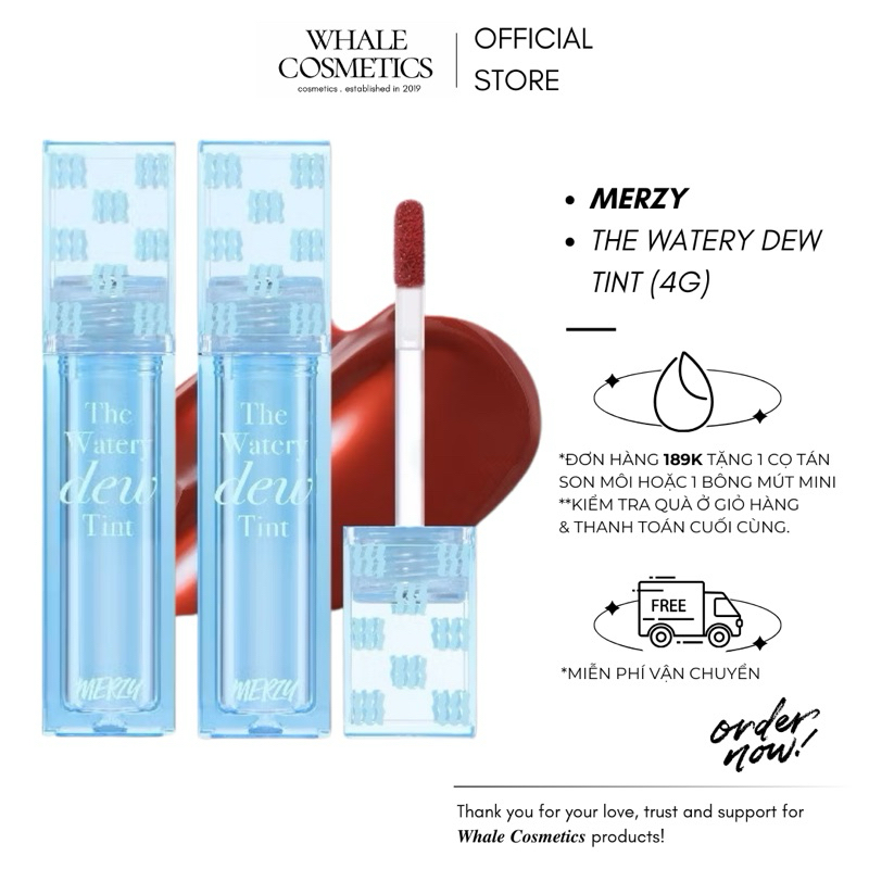 Merzy The Watery Dew Tint Long Lasting Glossy Lipstick for Plump Lips 4g | Shopee Singapore