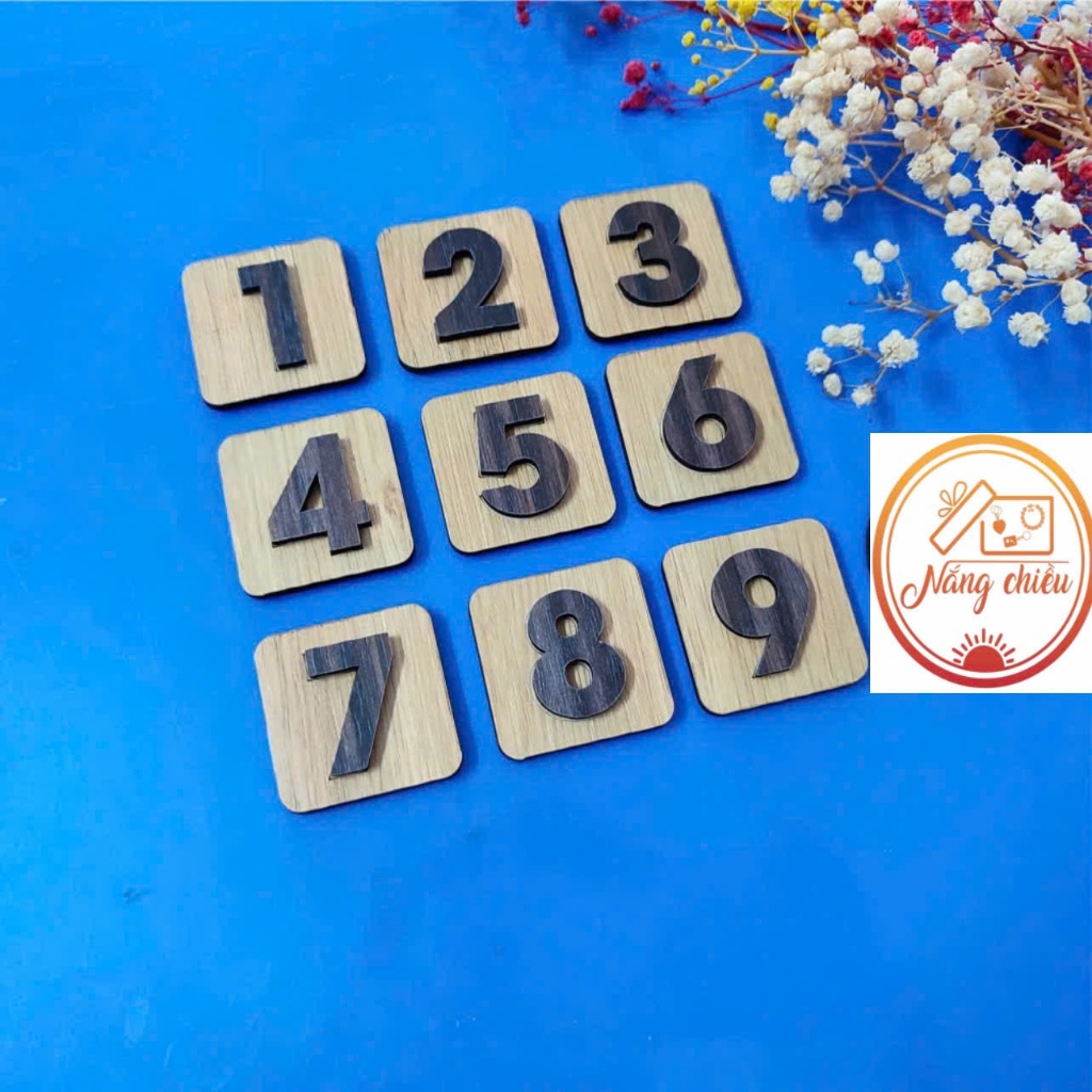 Number tags for wooden cabinets with laser cut and luxurious, classy ...